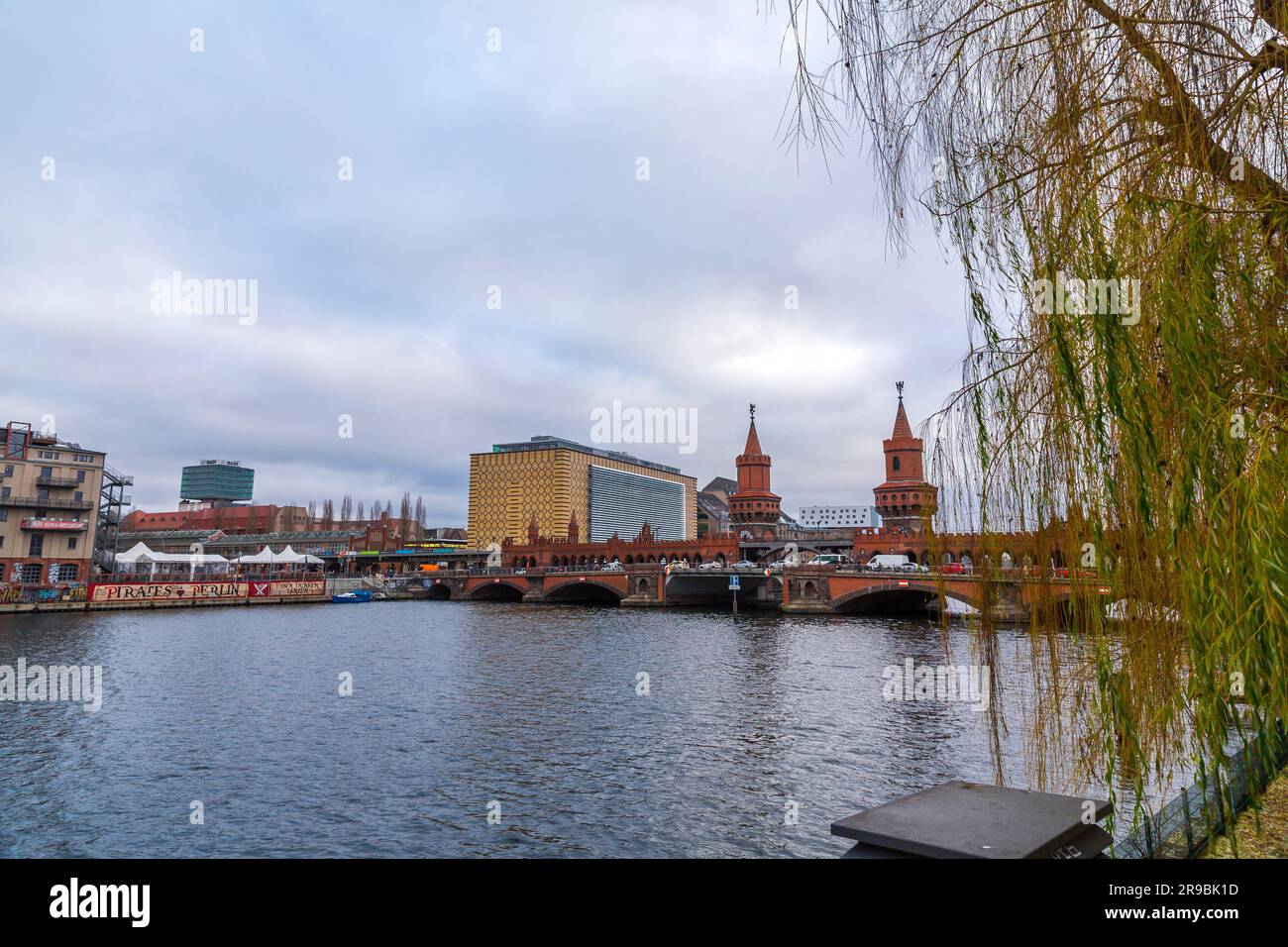 Berlin, Germany - 17 DEC 2021: The Oberbaum Bridge is a double deck ...