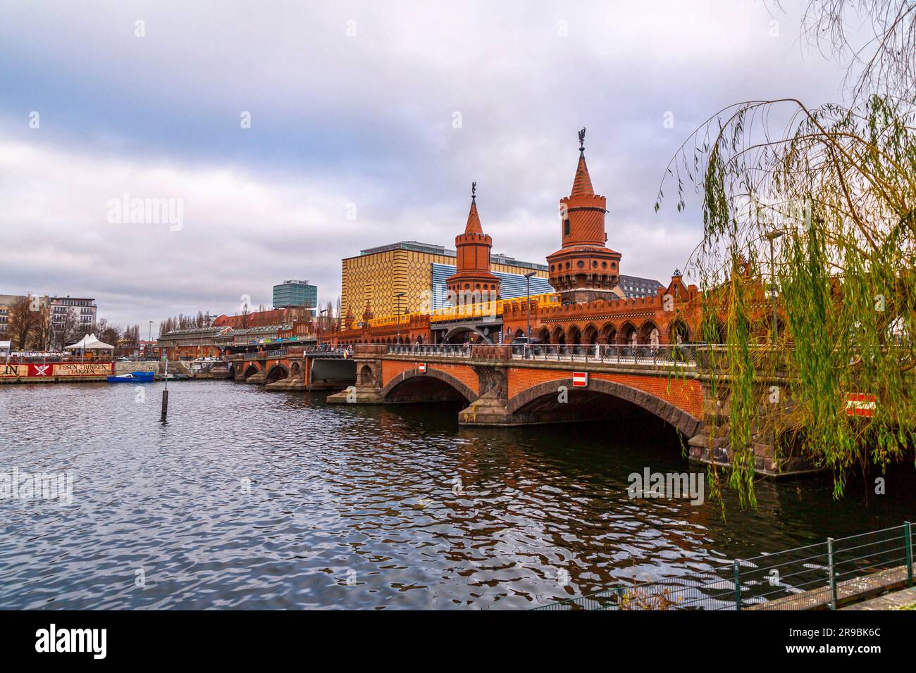 Berlin, Germany - 17 DEC 2021: The Oberbaum Bridge is a double deck ...