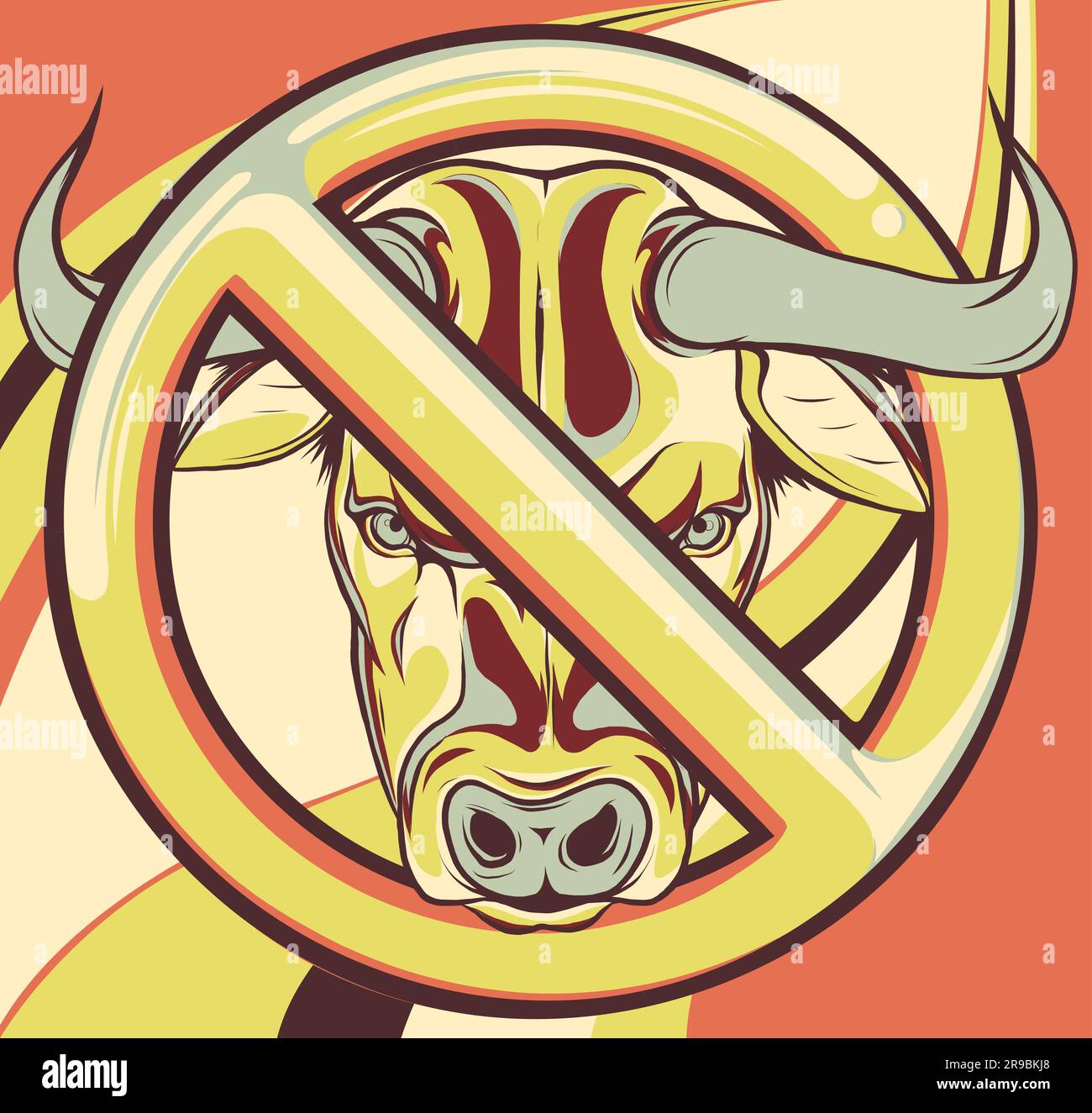 vector illustration Bull head mascot. Buffalo logo Stock Vector Image ...