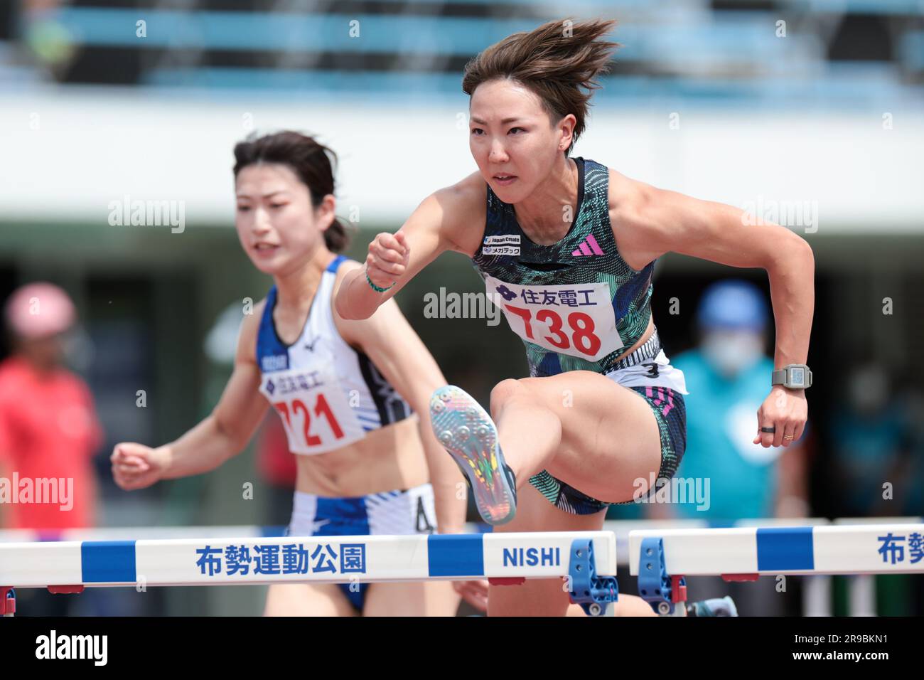 Tottori, Japan. 25th June, 2023. Asuka Terada Athletics : Fuse Sprint 2023 Women's 100m Hurdles ...
