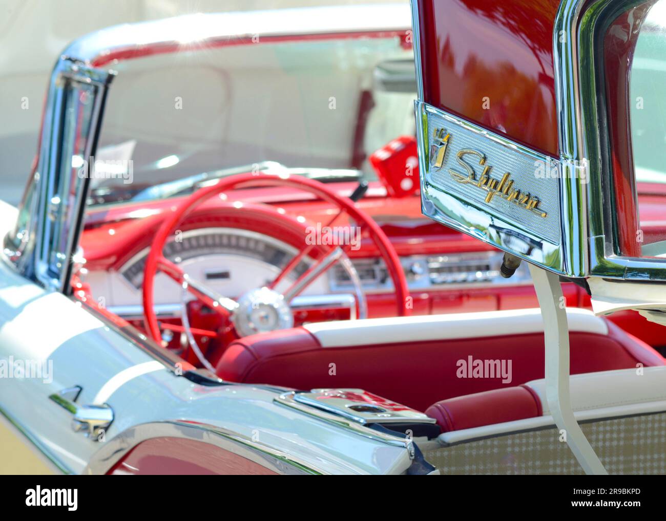 Classic red car at car show Stock Photo - Alamy
