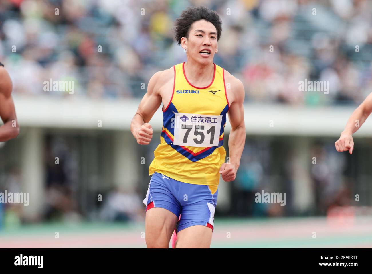 Tottori, Japan. 25th June, 2023. Ryota Suzuki Athletics : Fuse Sprint 2023 Men's 100m Final at ...