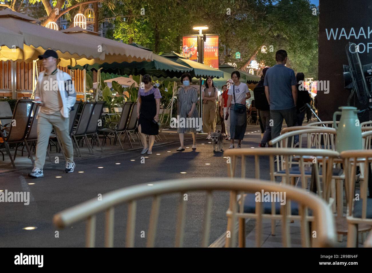 Chengdu, Sichuan China, 03 June 2023: Night Street view at XiangXiang ...