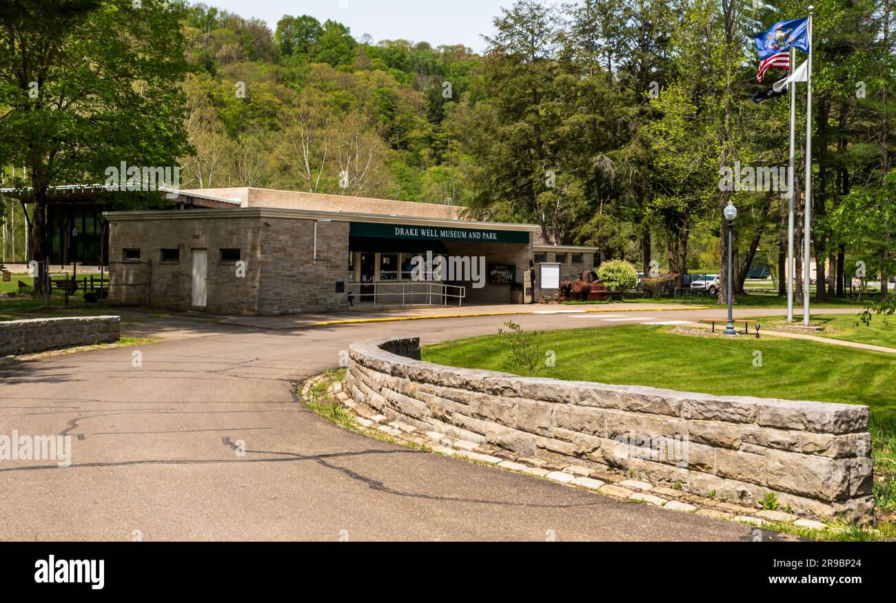 The Drake Well Museum and Park where oil was first discovered in ...