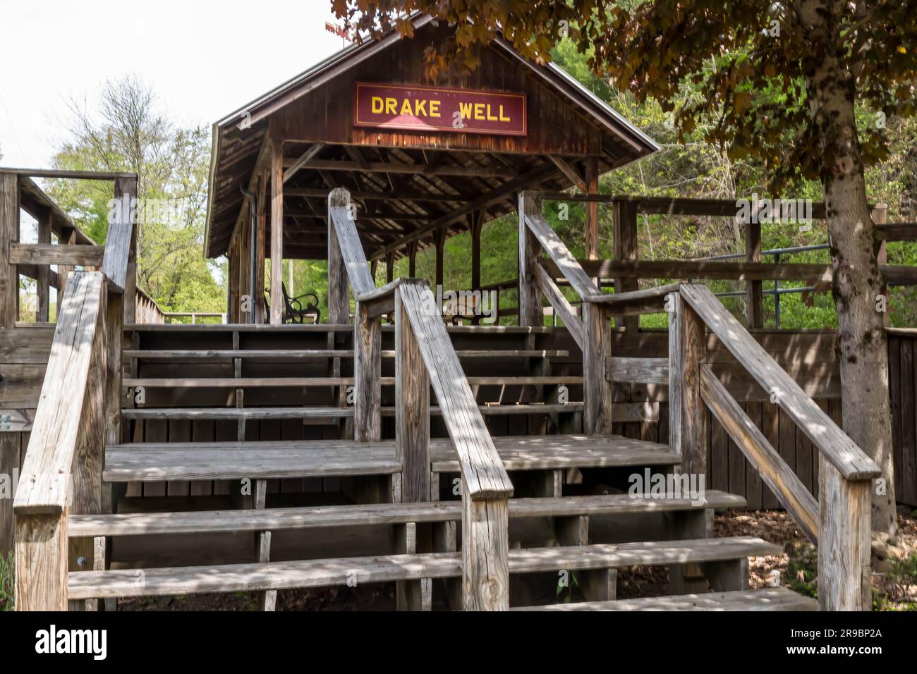 Steps to the Drake Well platform on the Oil Creek and Titusville ...