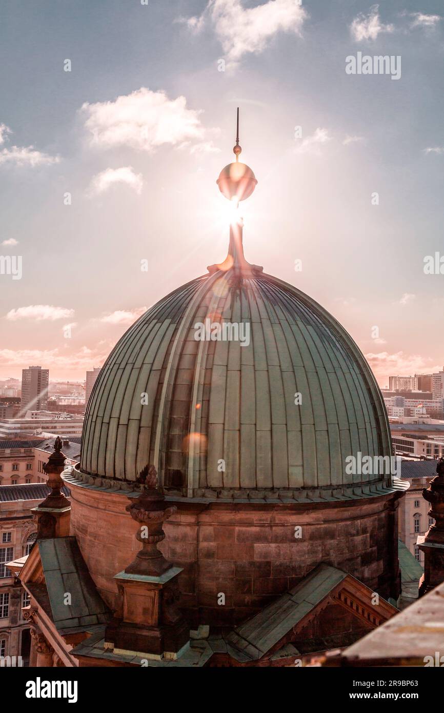 Aerial view of Berlin, the German capital from the dome of the Berlin ...