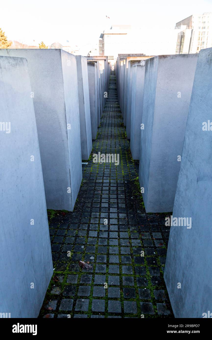 Berlin, Germany - 20 DEC 2021: The Holocaust Memorial is a memorial in ...