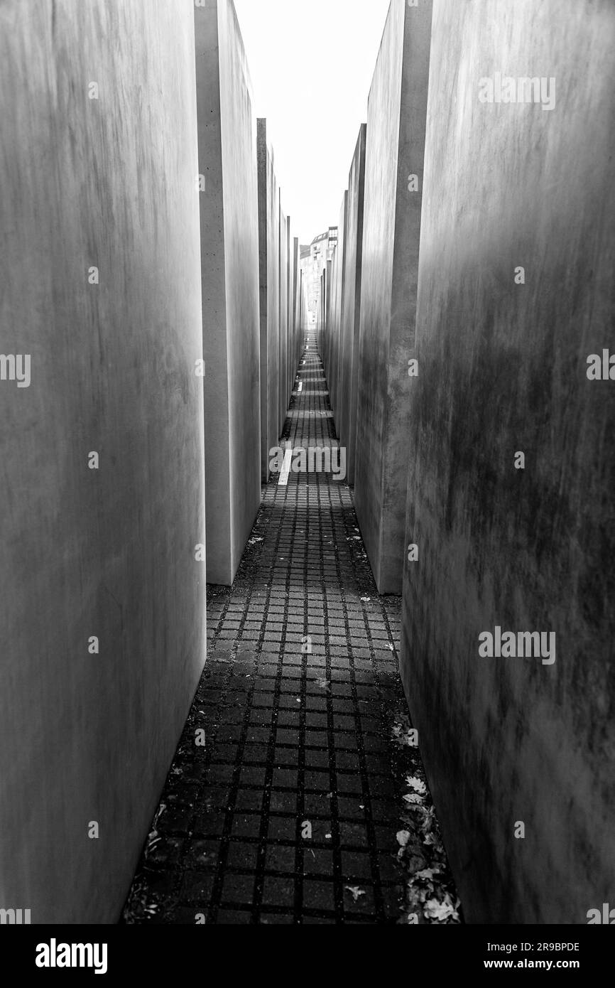 Berlin, Germany - 20 DEC 2021: The Holocaust Memorial is a memorial in ...