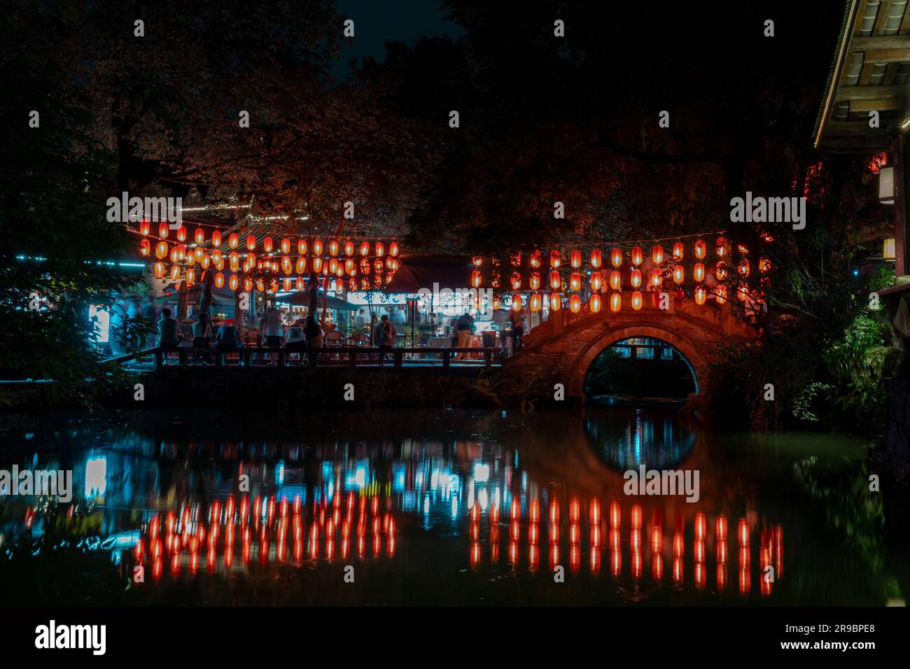 Chengdu, Sichuan, China, 04 June 2023: People on Jinli ancient street ...