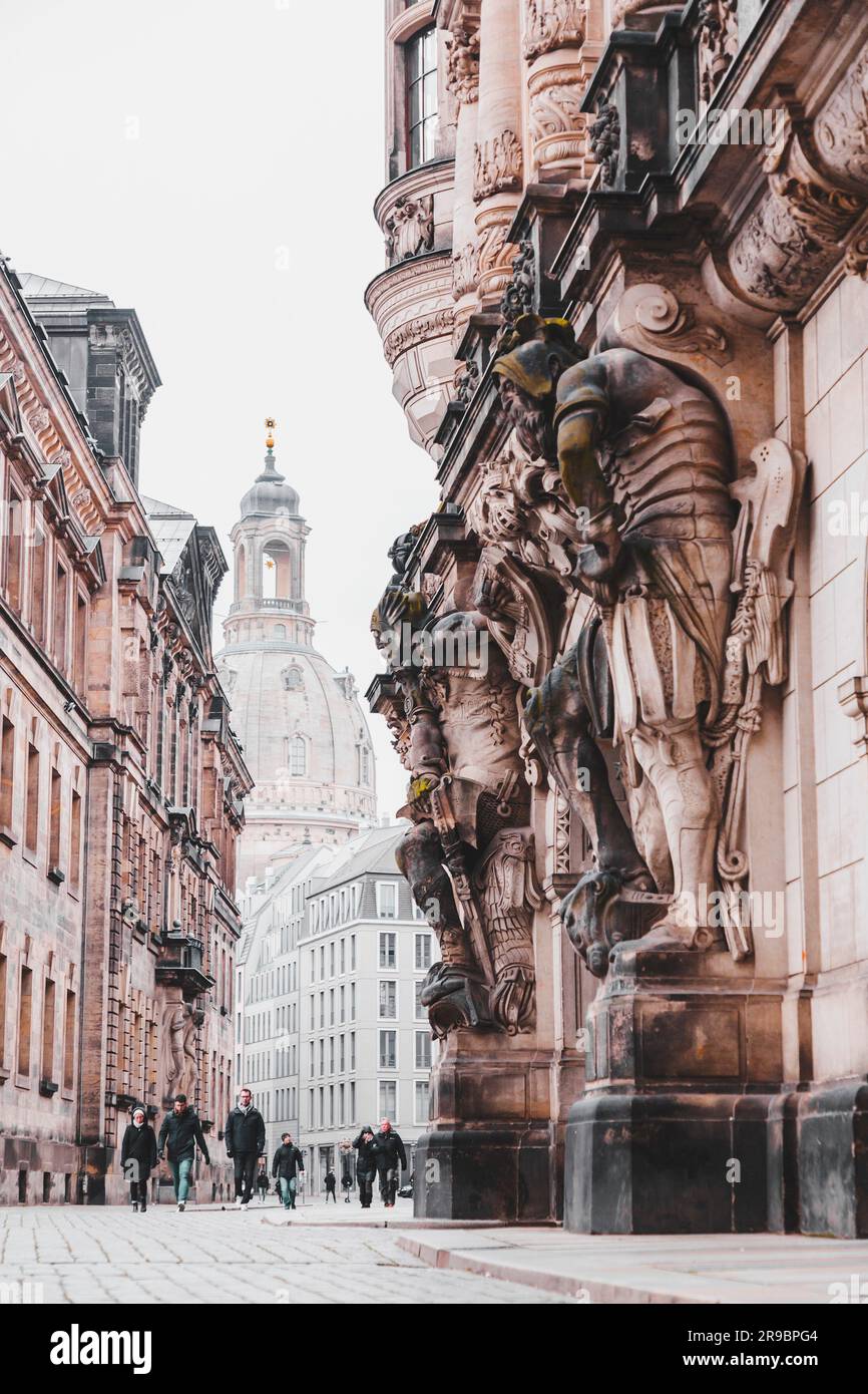 Dresden, Germany - December 19, 2021: The ancient George Gate or ...
