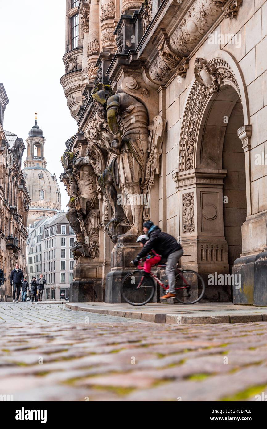 Dresden, Germany - December 19, 2021: The ancient George Gate or ...