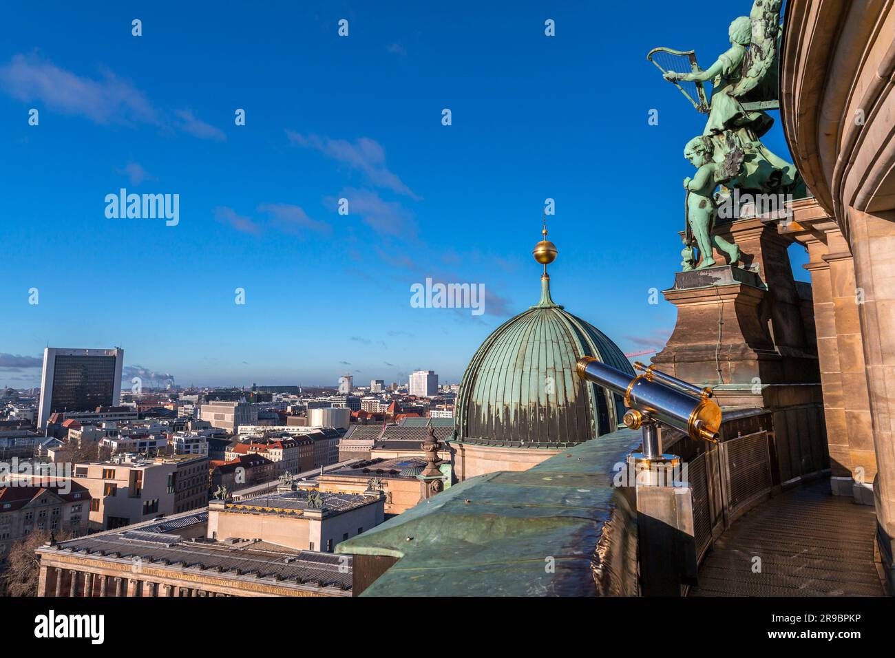 Berlin, Germany - DEC 20, 2021: Aerial view of Berlin, the German ...