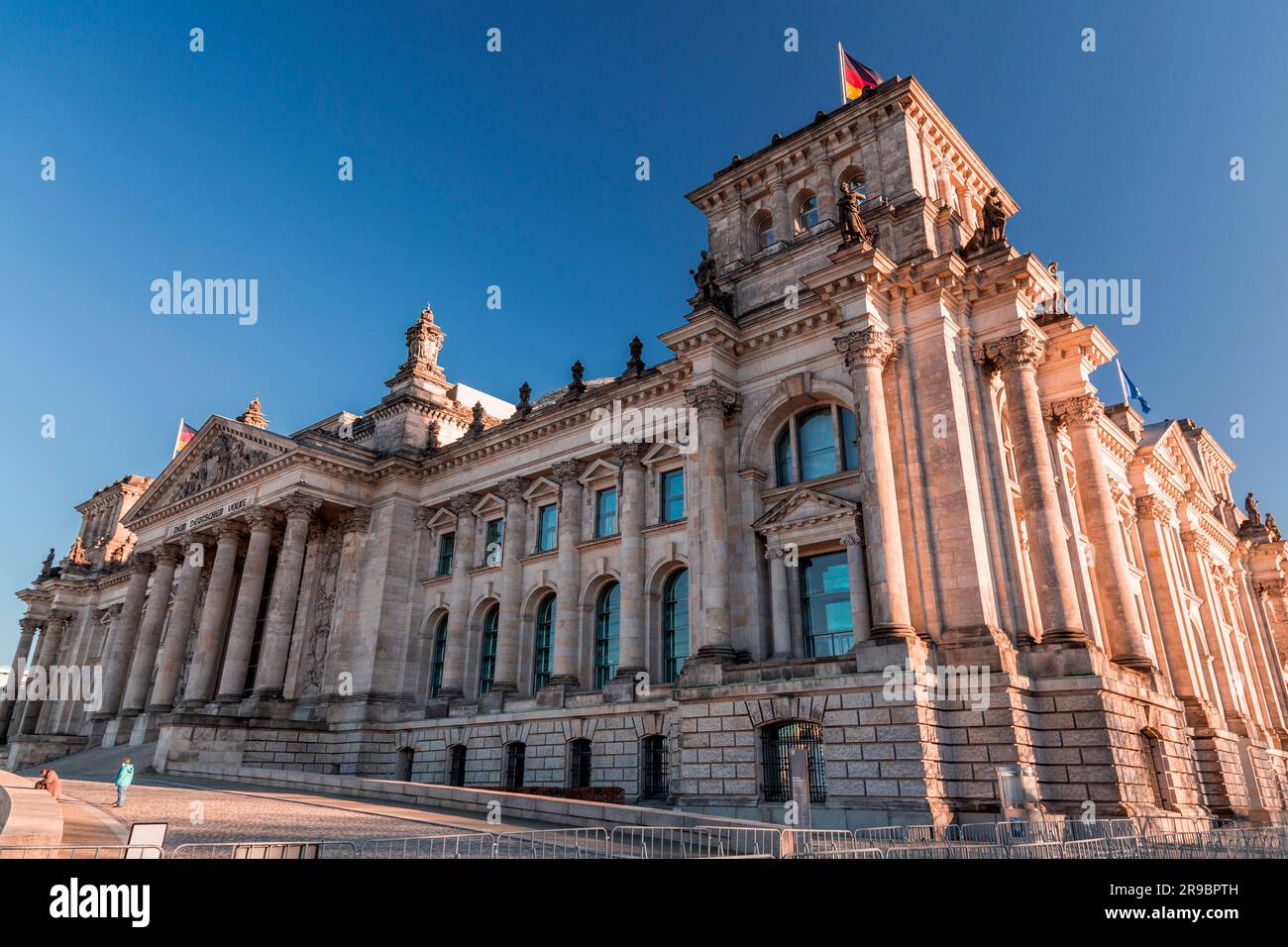 Berlin, Germany - DEC 20, 2021: Exterior view of the Reichstag, a ...