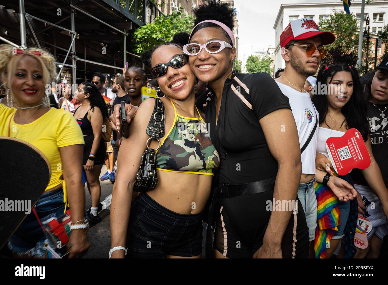 New York, USA. 25th June, 2023. Floats, marching bands, and groups ...