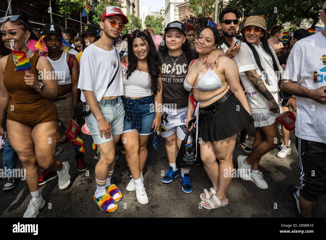 New York, USA. 25th June, 2023. Floats, marching bands, and groups ...