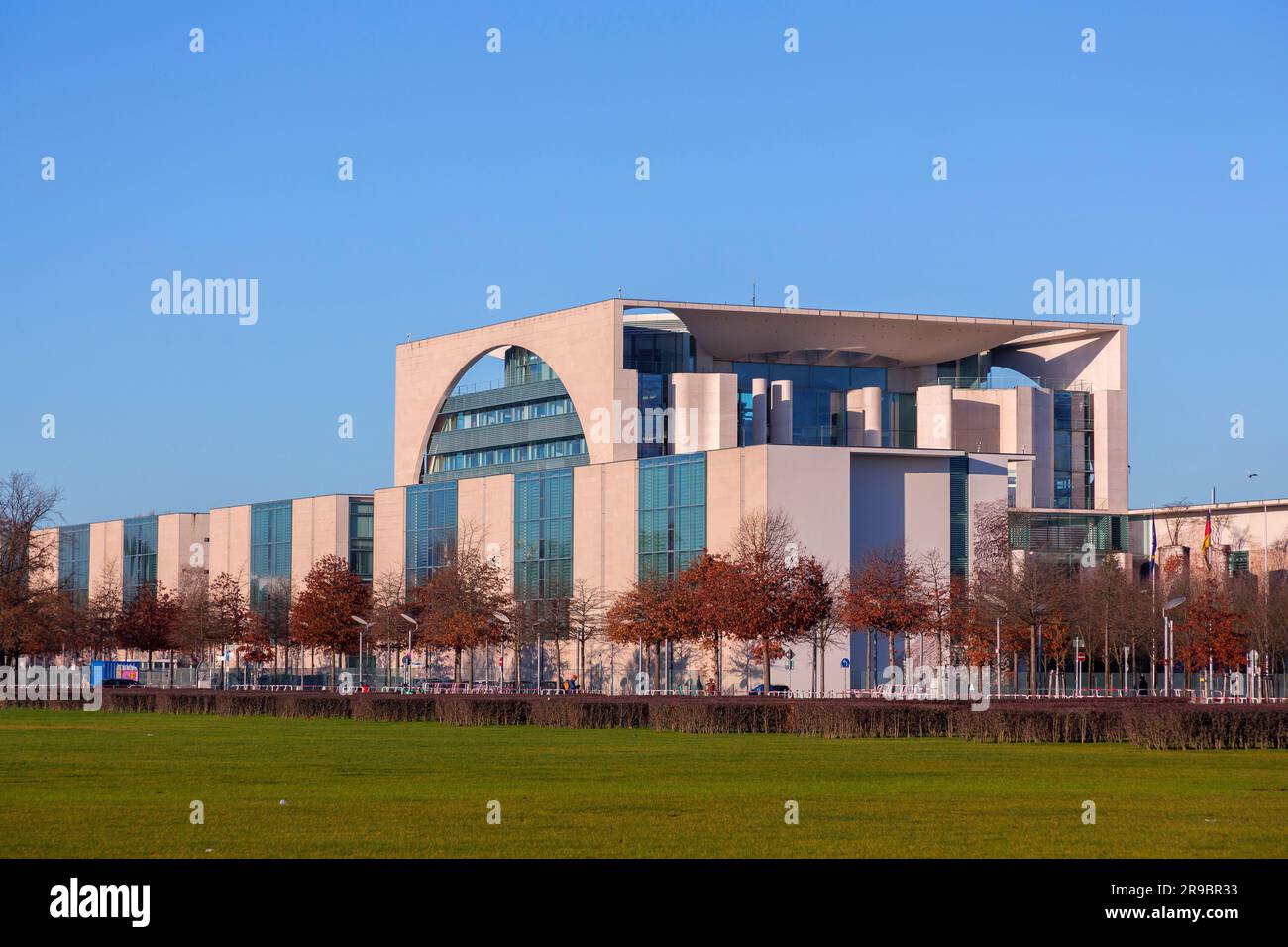 Berlin, Germany - 20 DEC 2021: MELH is a striking parliament building ...