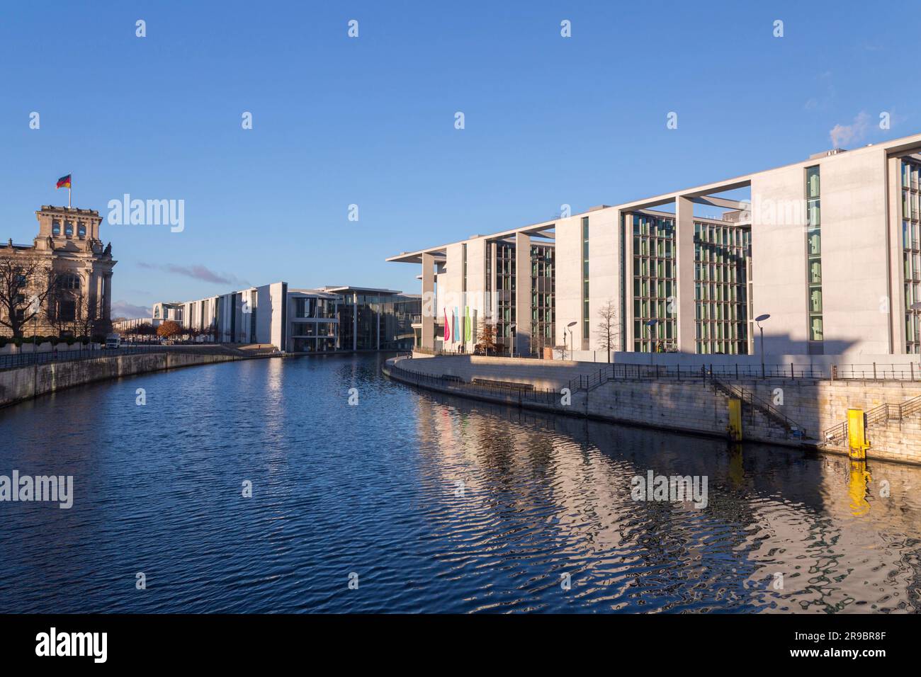 Berlin, Germany - 20 DEC 2021: MELH is a striking parliament building ...