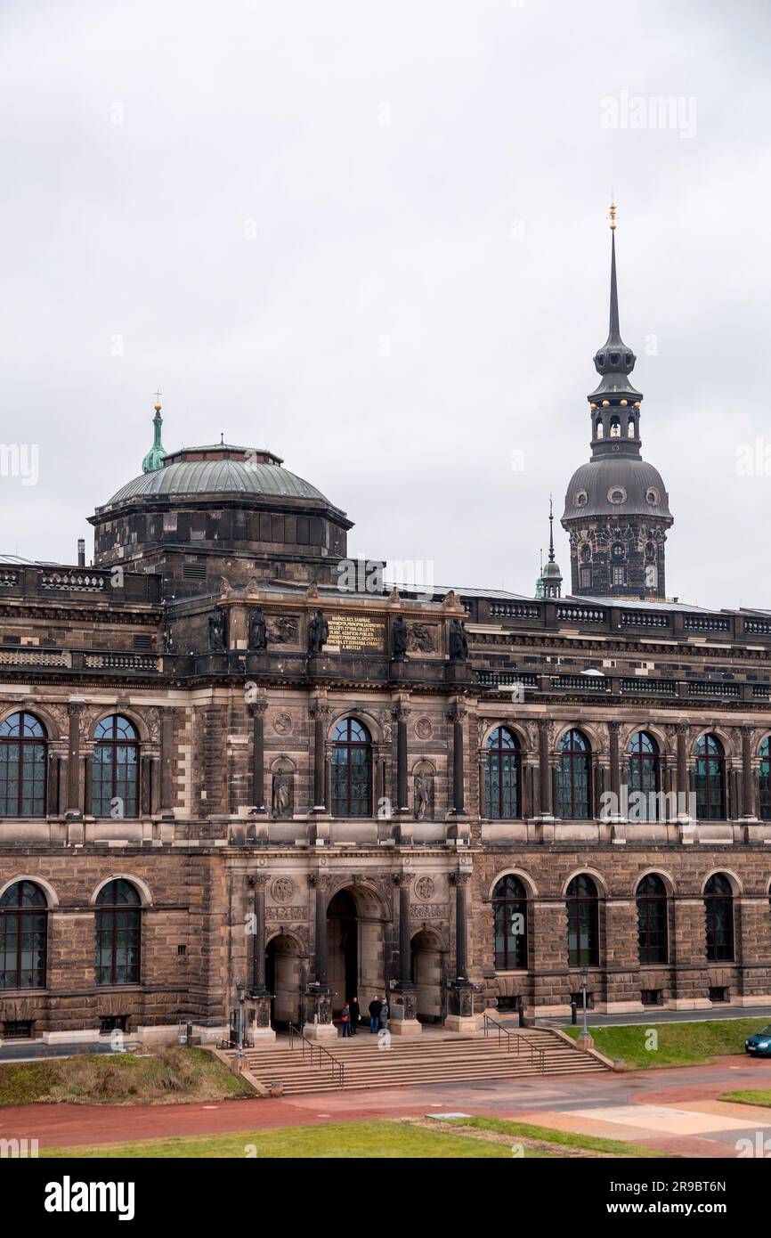 Dresden, Germany - December 19, 2021: Exterior view of the ...
