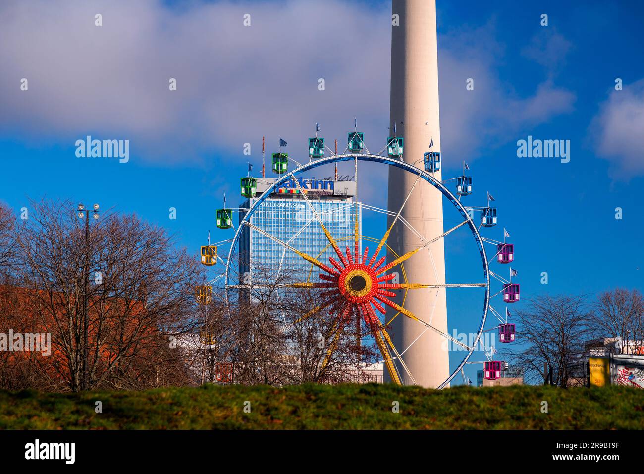 Berlin, Germany - DEC 20, 2021: Ferris wheel in Alexanderplatz ...