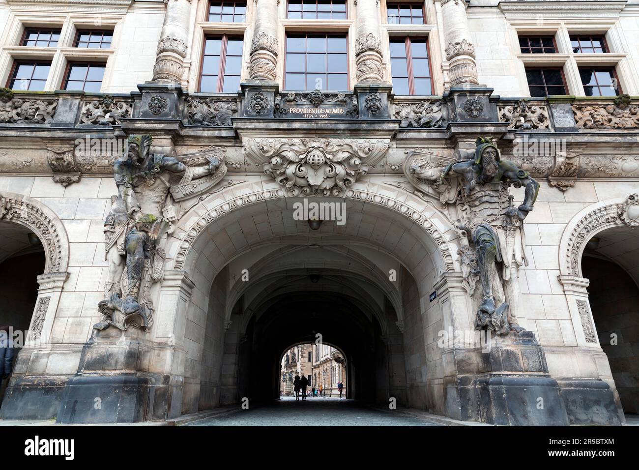 Dresden, Germany - December 19, 2021: The ancient George Gate or ...