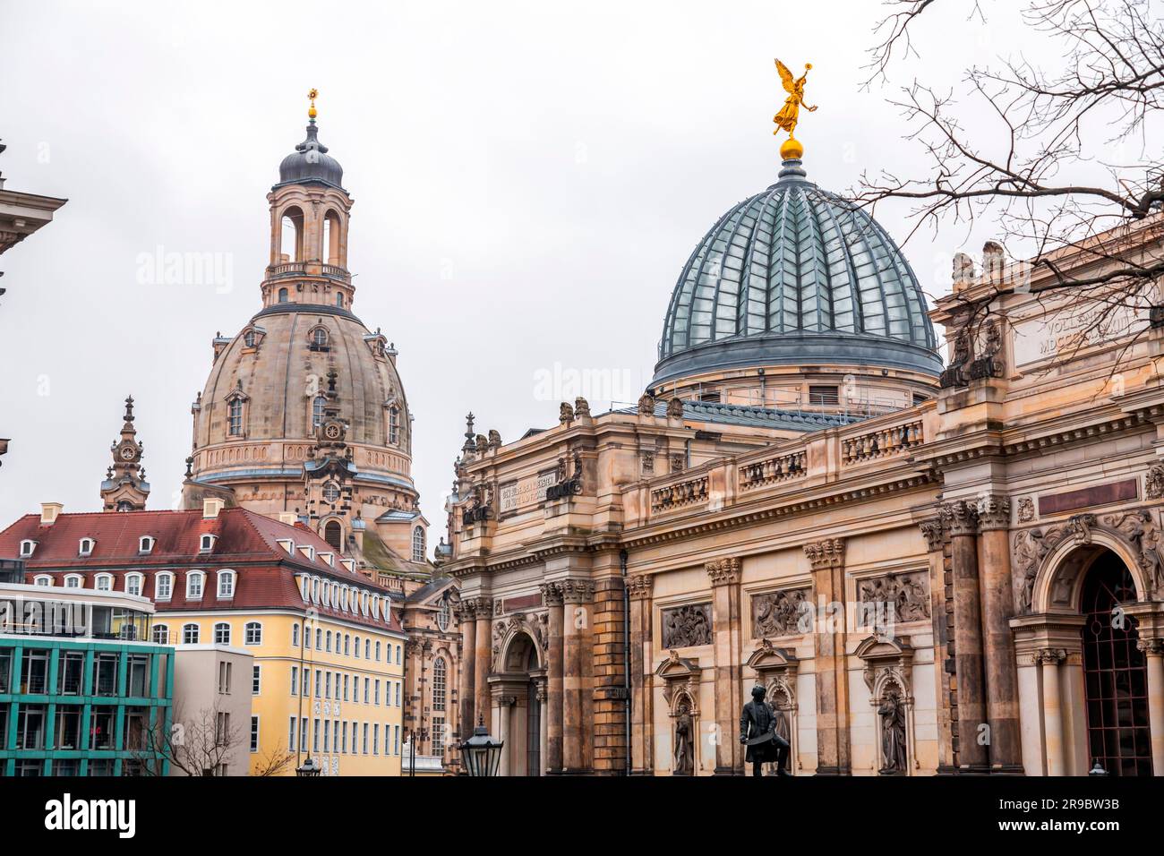 Dresden, Germany - DEC 19, 2021: The Art Academy, Kunsthalle or the ...