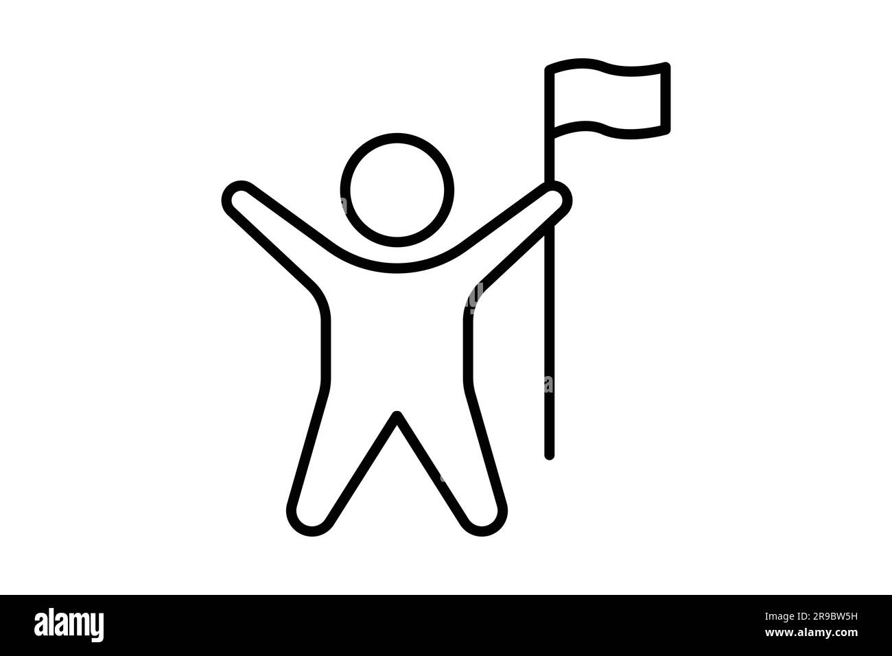 Success Icon. People holding flag. icon related to Champion, winner ...