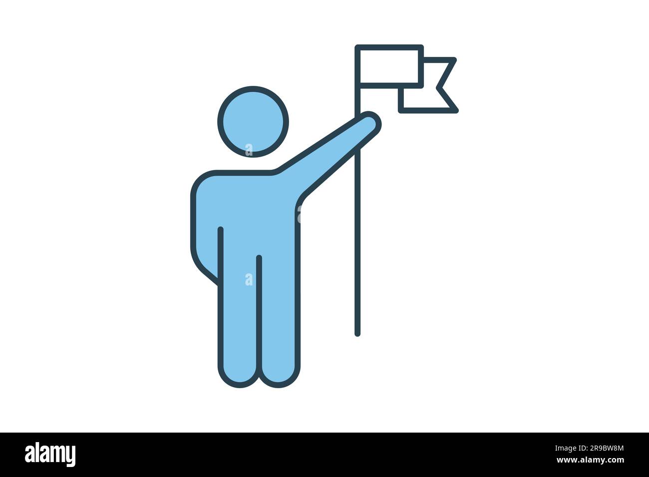 Success Icon. People holding flag. icon related to Champion, winner ...