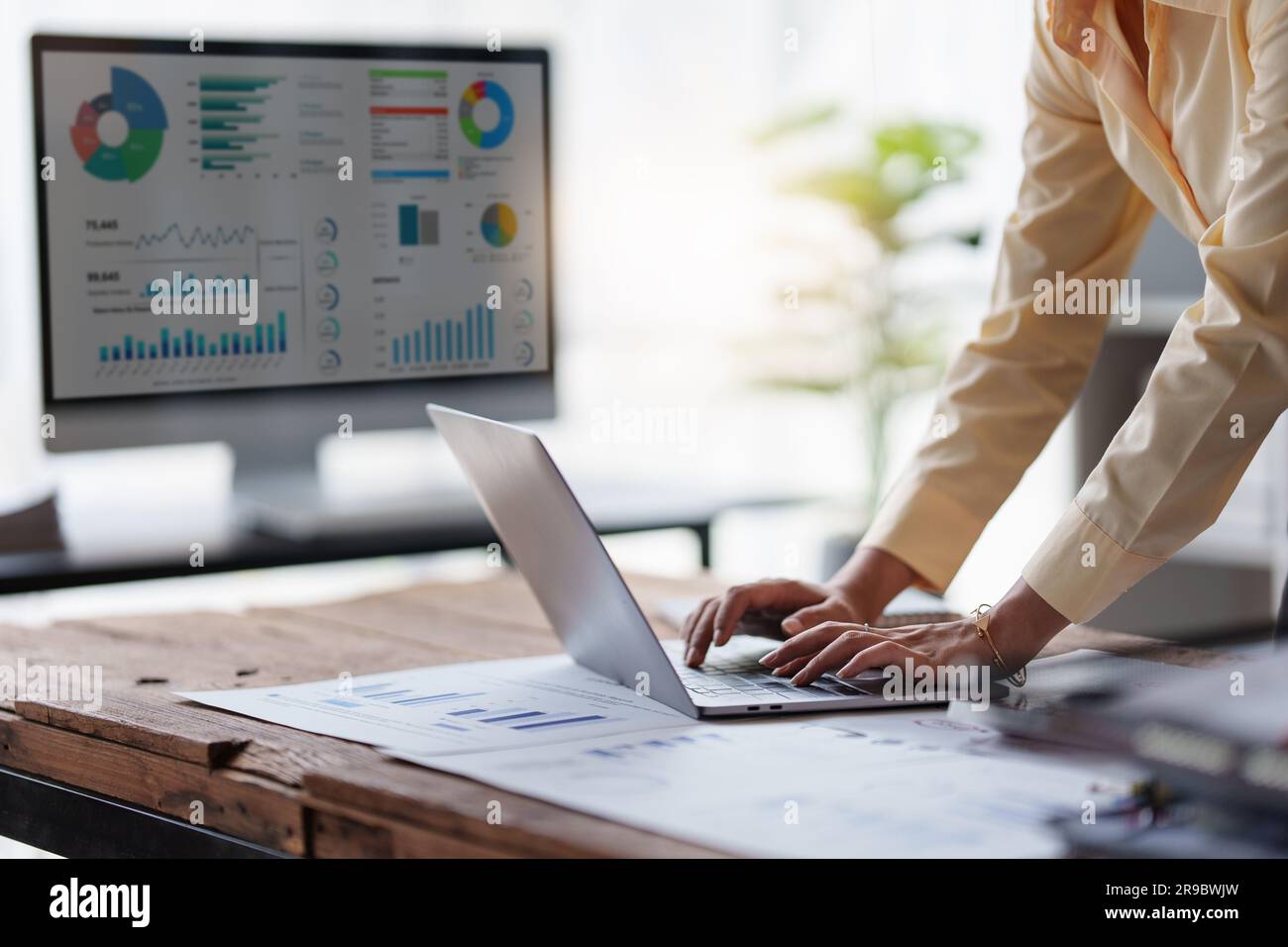 Business person process and workflow automation with flowchart ...