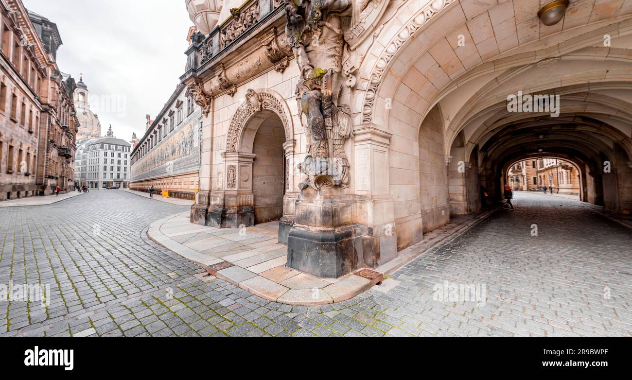 Dresden, Germany - December 19, 2021: The ancient George Gate or ...