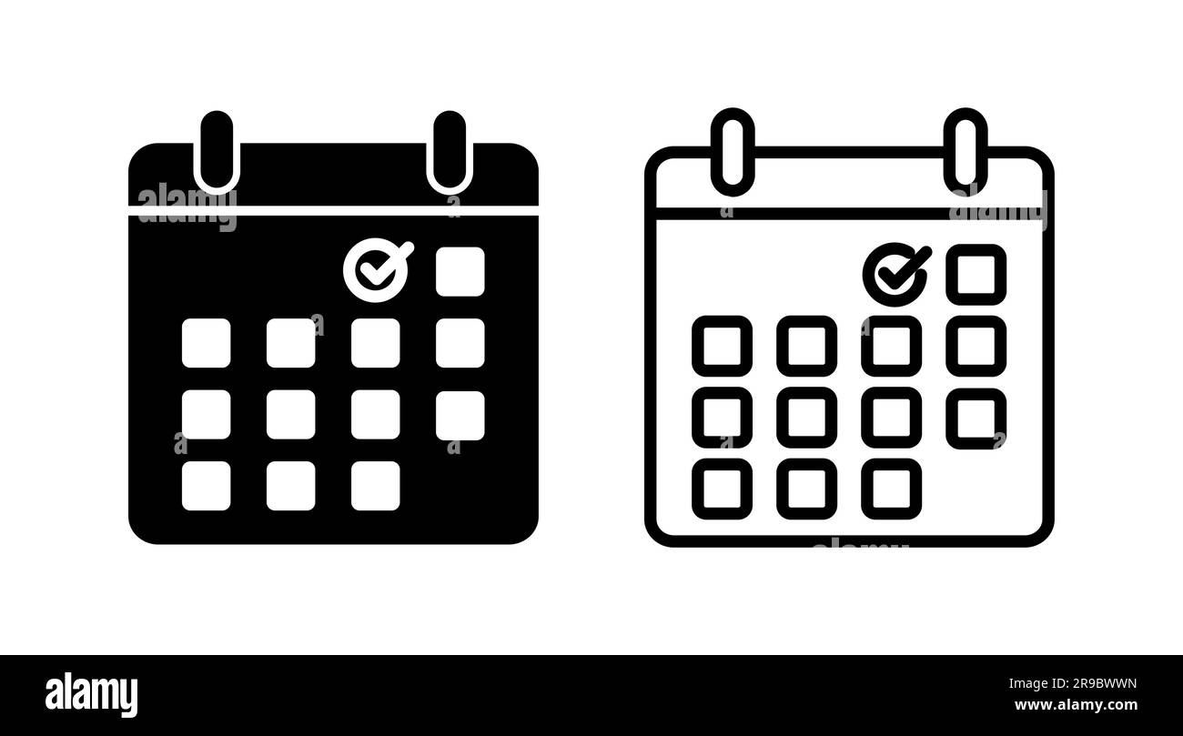 calendar icon vector. Calender symbol Stock Vector Image & Art - Alamy