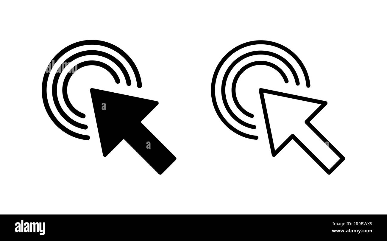Click icon vector. cursor icon vector. pointer sign Stock Vector Image & Art - Alamy