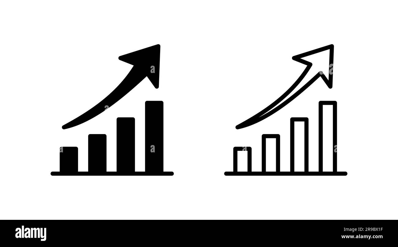 Growing graph Icon vector. Chart icon. Graph Icon Stock Vector Image ...