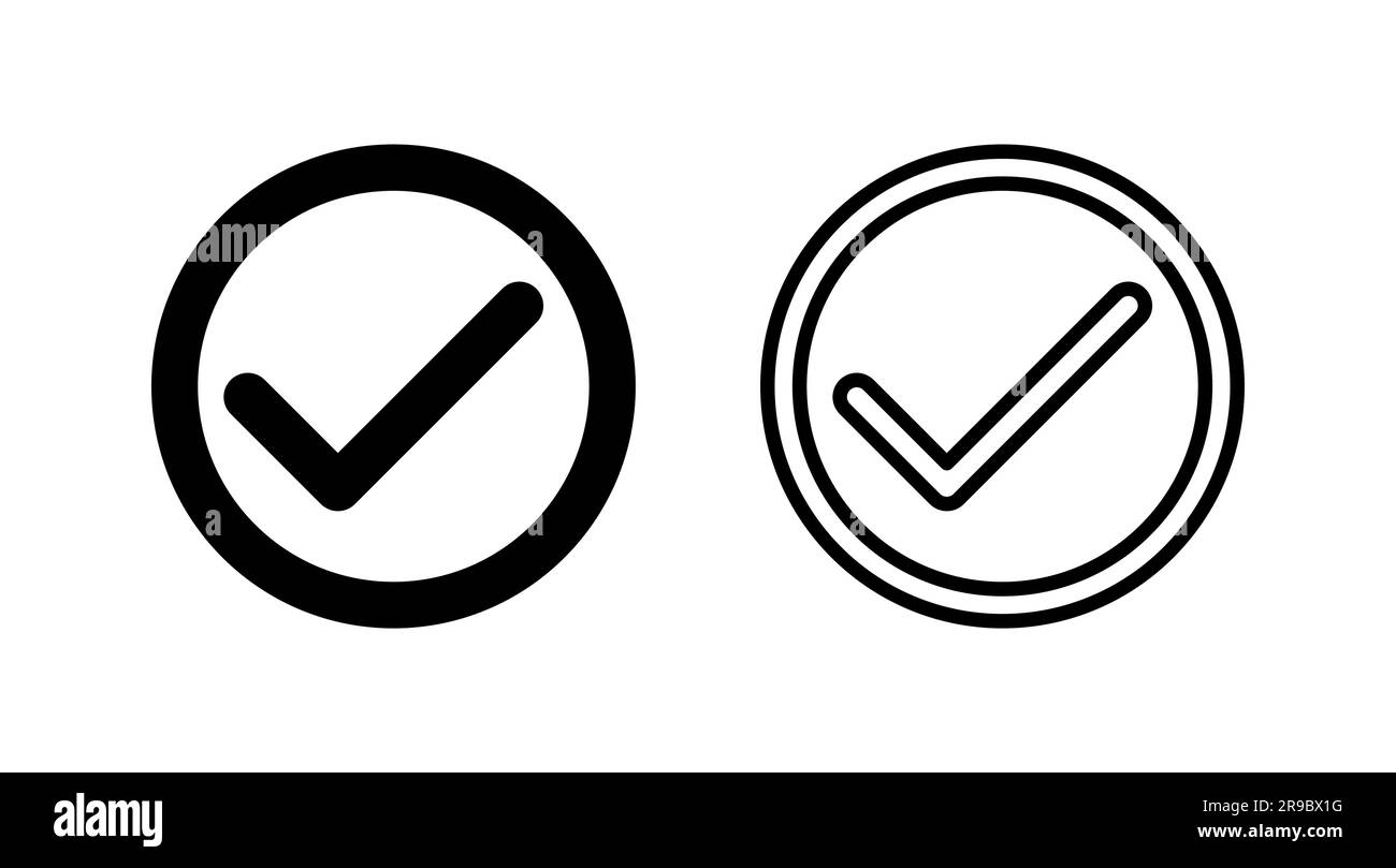 check icon vector. check mark icon. check list button icon Stock Vector ...