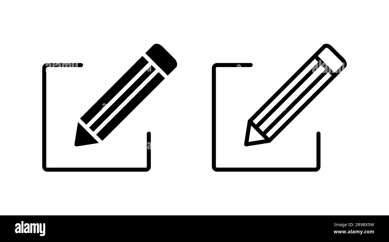 Edit icon vector. edit document sign and symbol. pencil Stock Vector ...