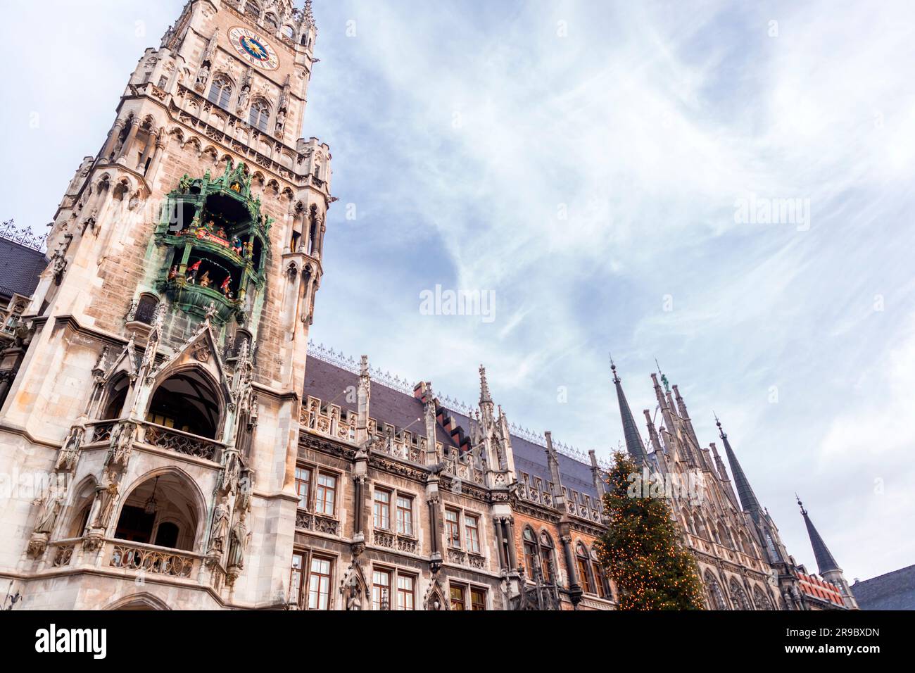 The Rathaus-Glockenspiel in Munich is a tourist attraction clock in ...