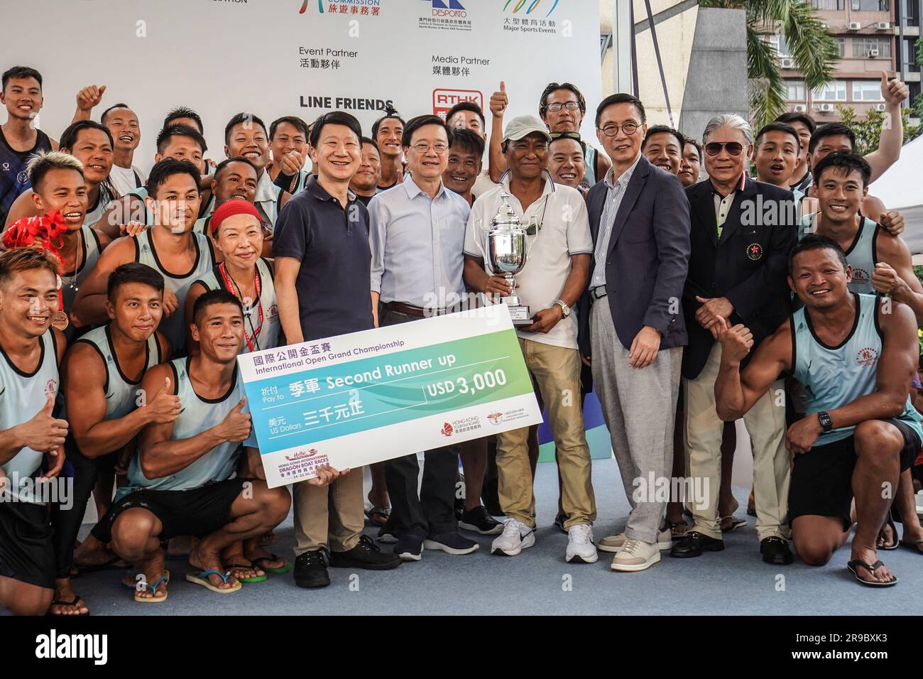 John Lee Ka-Chiu, the Chief Executive of Hong Kong, stands on the ...