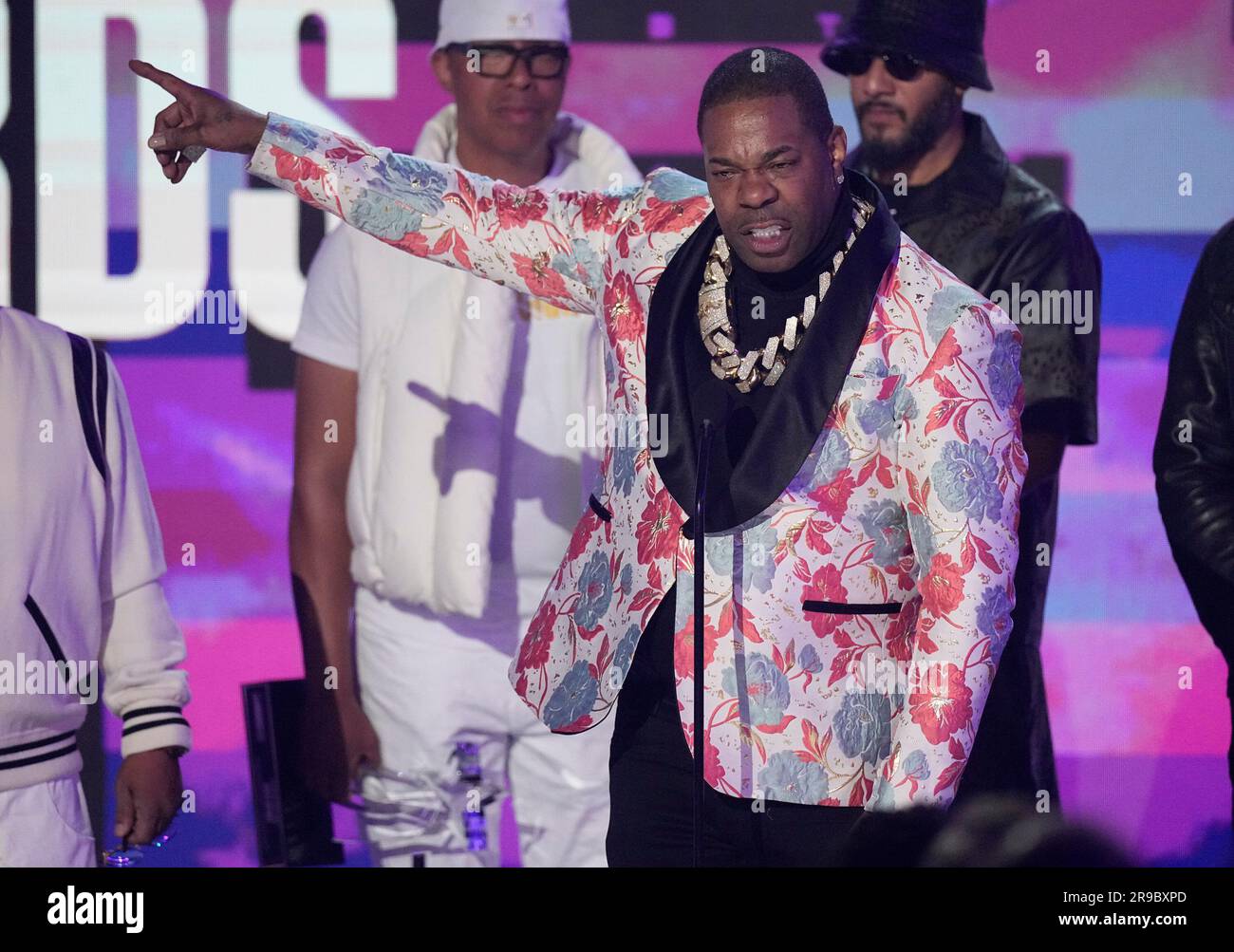 Busta Rhymes accepts the lifetime achievement award at the BET Awards ...