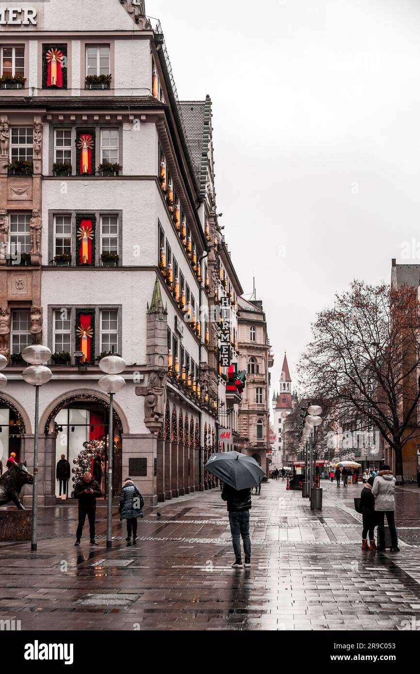 Marienplatz street in munich view hi-res stock photography and images ...