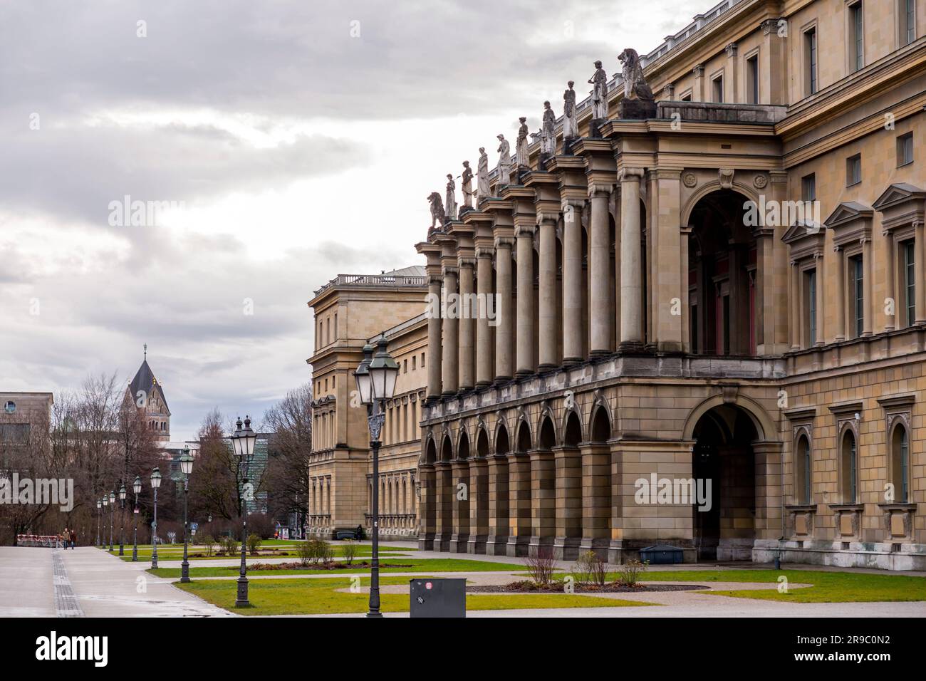 Munich, Germany - DEC 25, 2021: The Residenz in central Munich is the ...