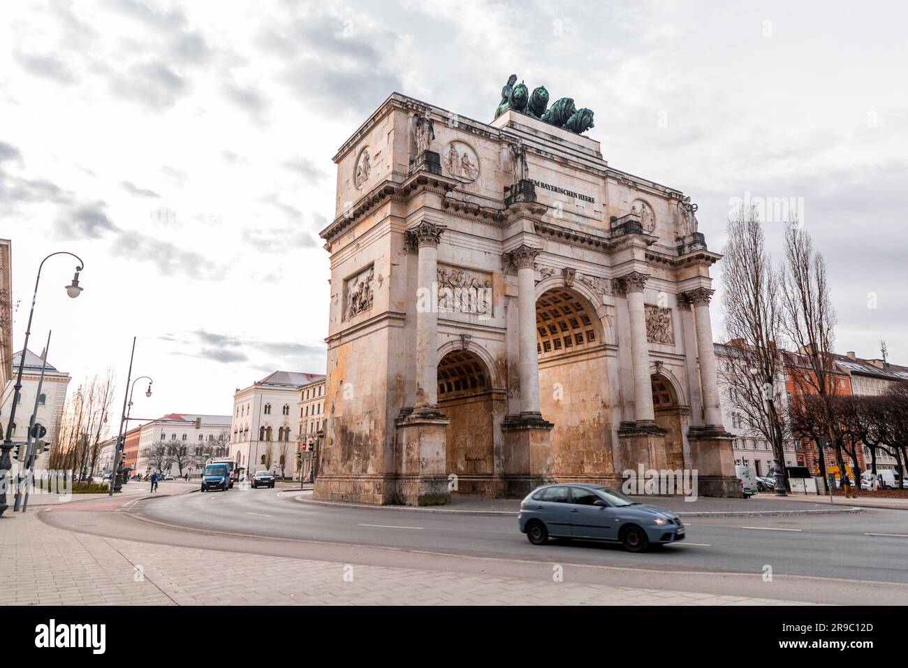 Munich, Germany - December 23, 2021: The Siegestor, The Victory Gate in ...
