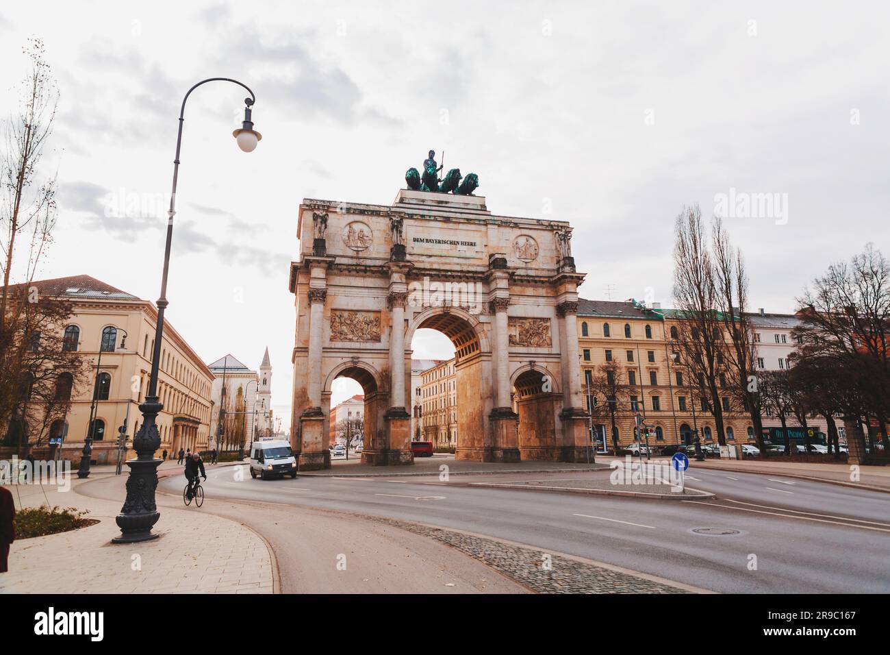 Munich, Germany - December 23, 2021: The Siegestor, The Victory Gate in ...