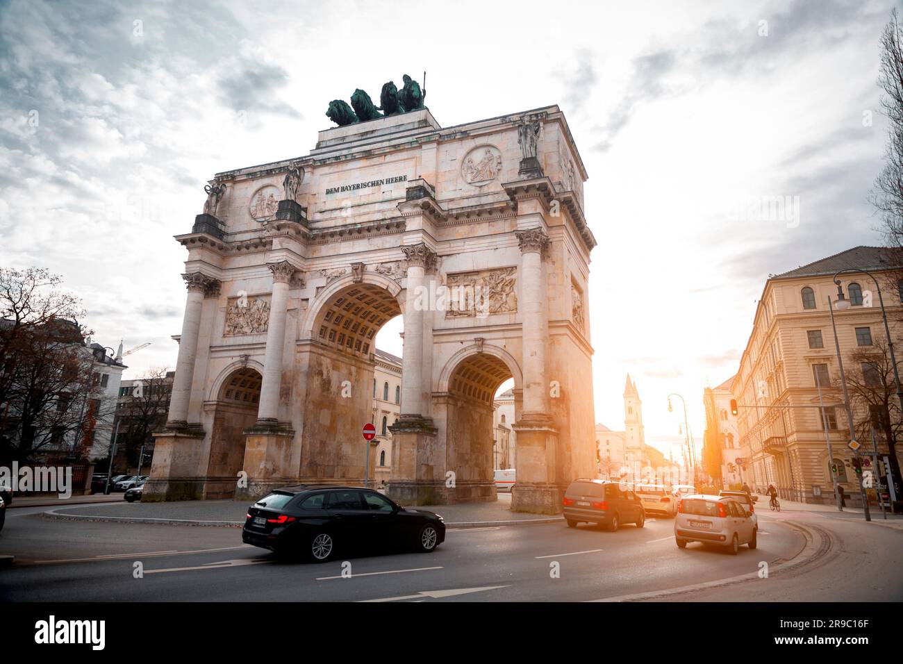 Munich, Germany - December 23, 2021: The Siegestor, The Victory Gate in ...
