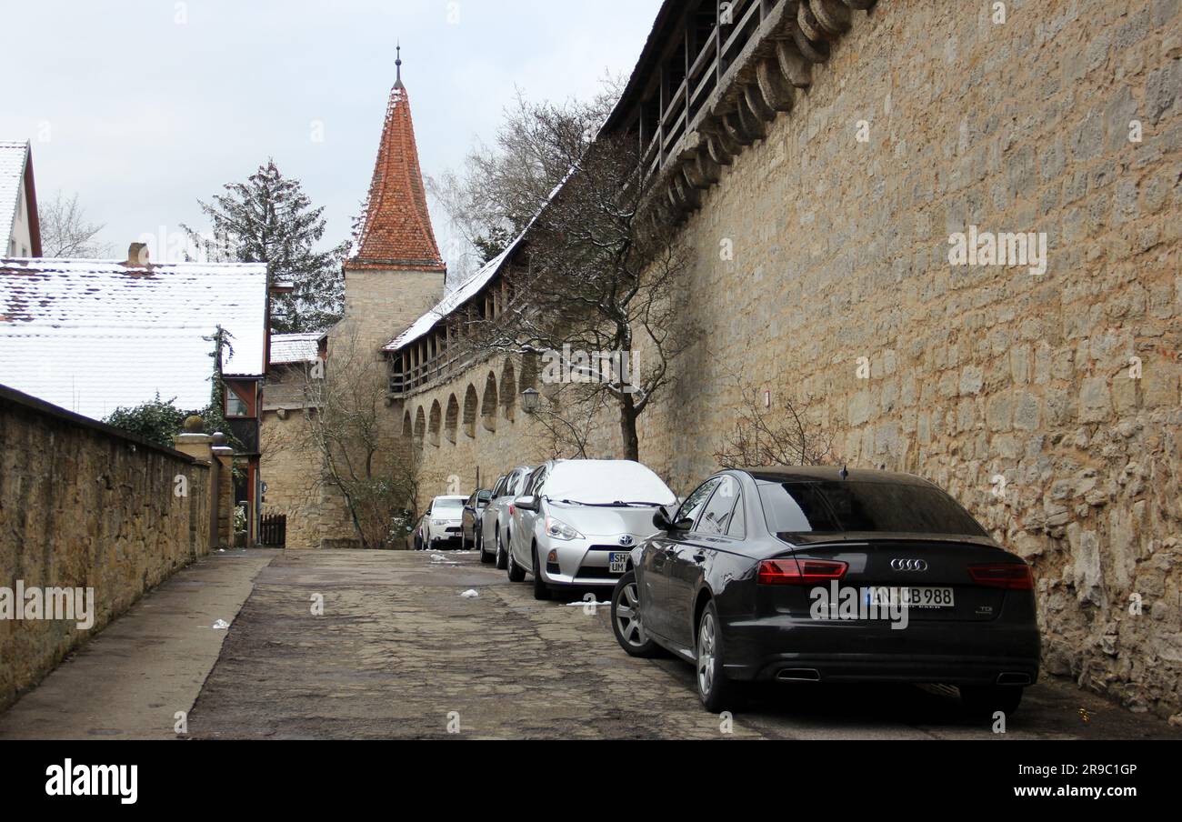 Medieval town wall and Kummereckturm, corner tower in the North-Eastern ...