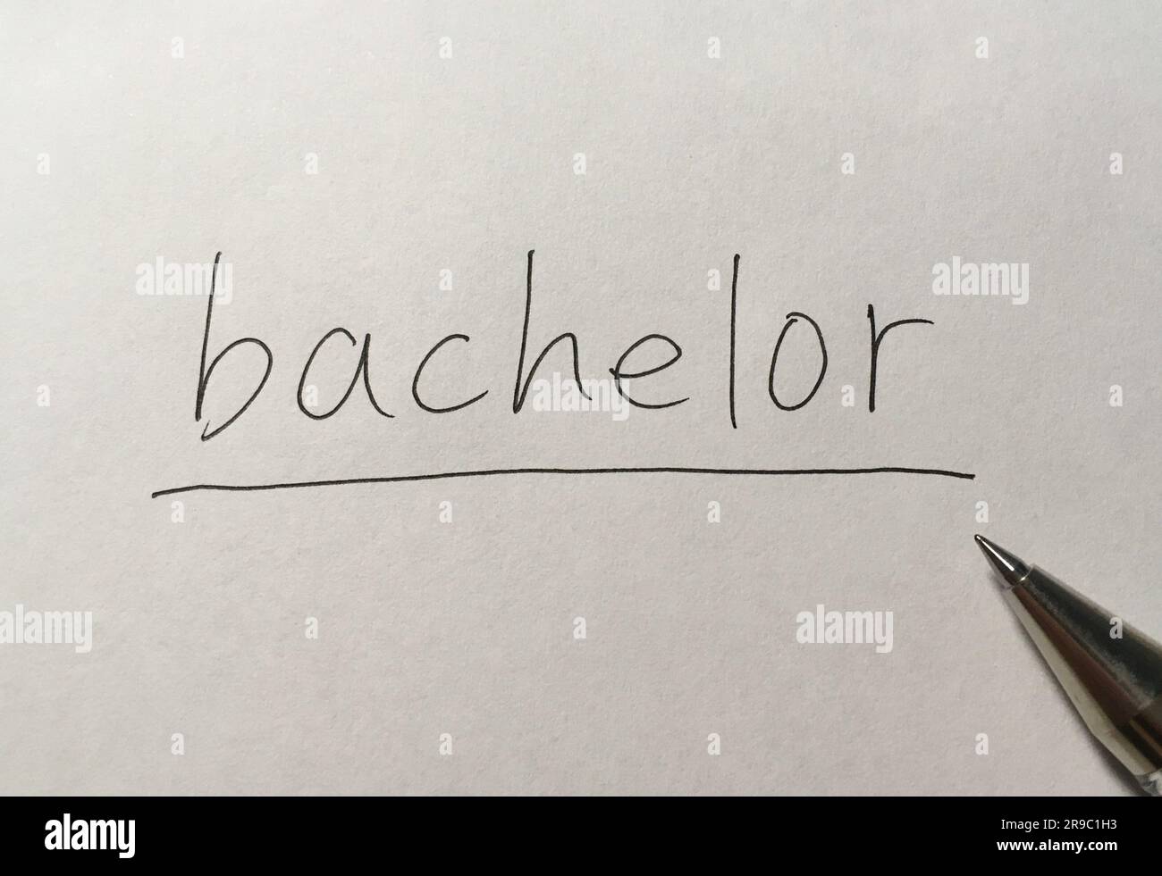 Bachelor concept word on paper background Stock Photo - Alamy