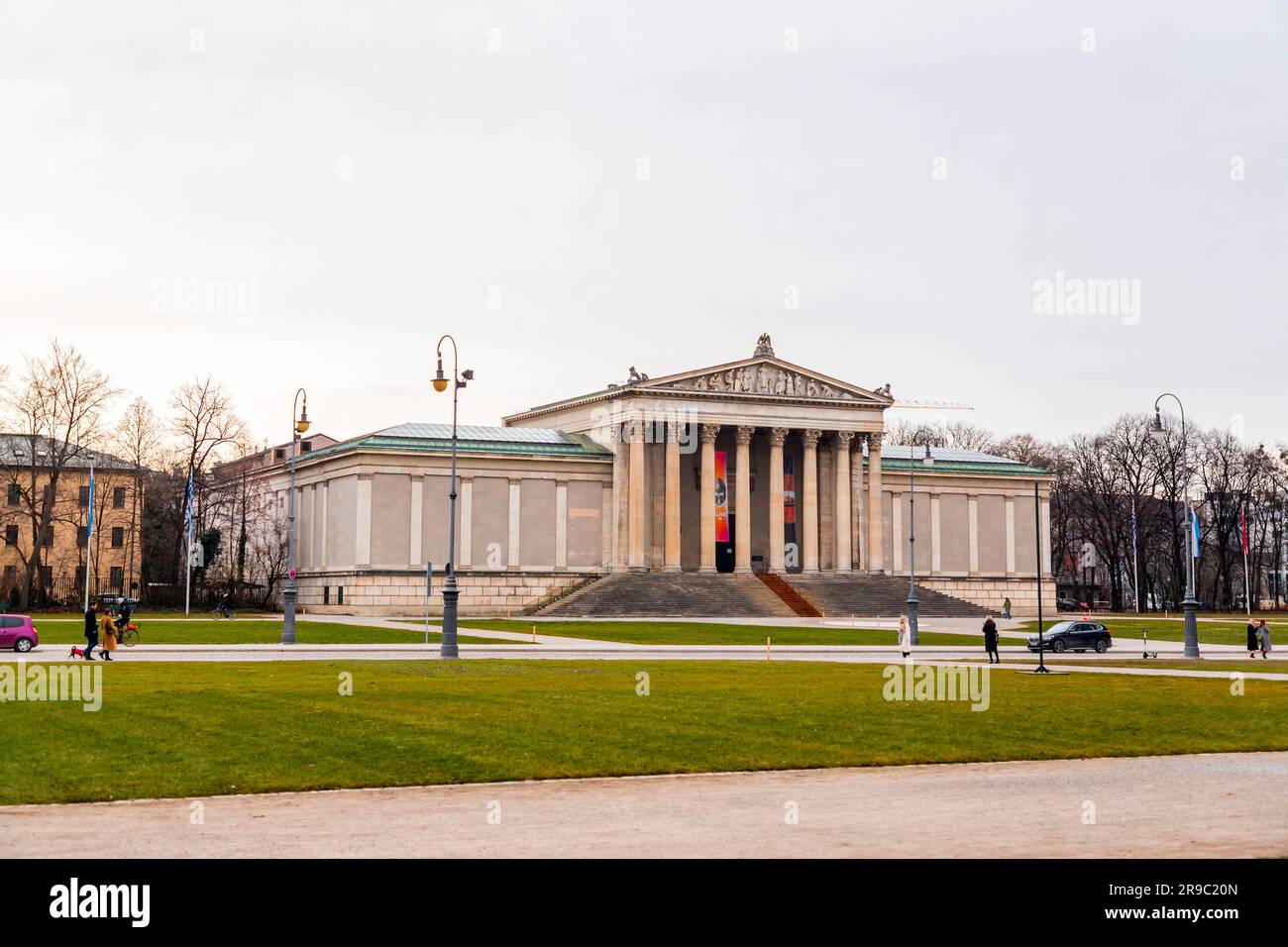 Munich, Germany - DEC 23, 2021: Königsplatz square, built in the style ...