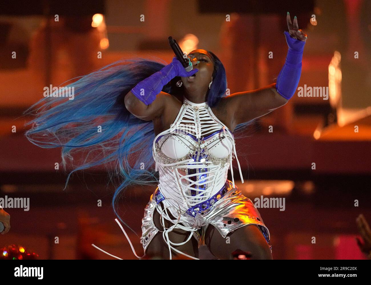 Spice performs "So Mi Like It" during a tribute to Busta Rhymes at the ...