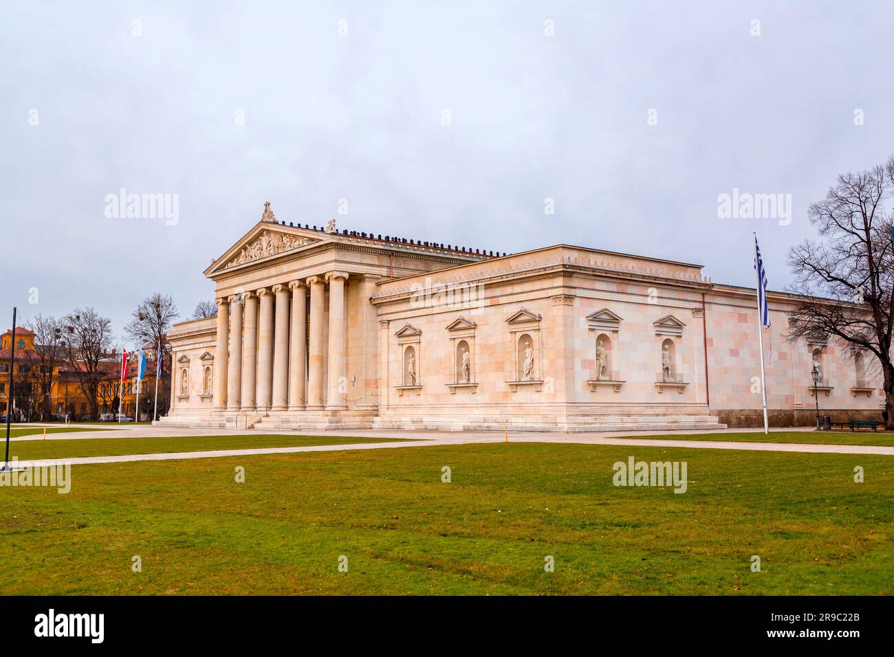 Munich, Germany - DEC 23, 2021: Königsplatz square, built in the style ...