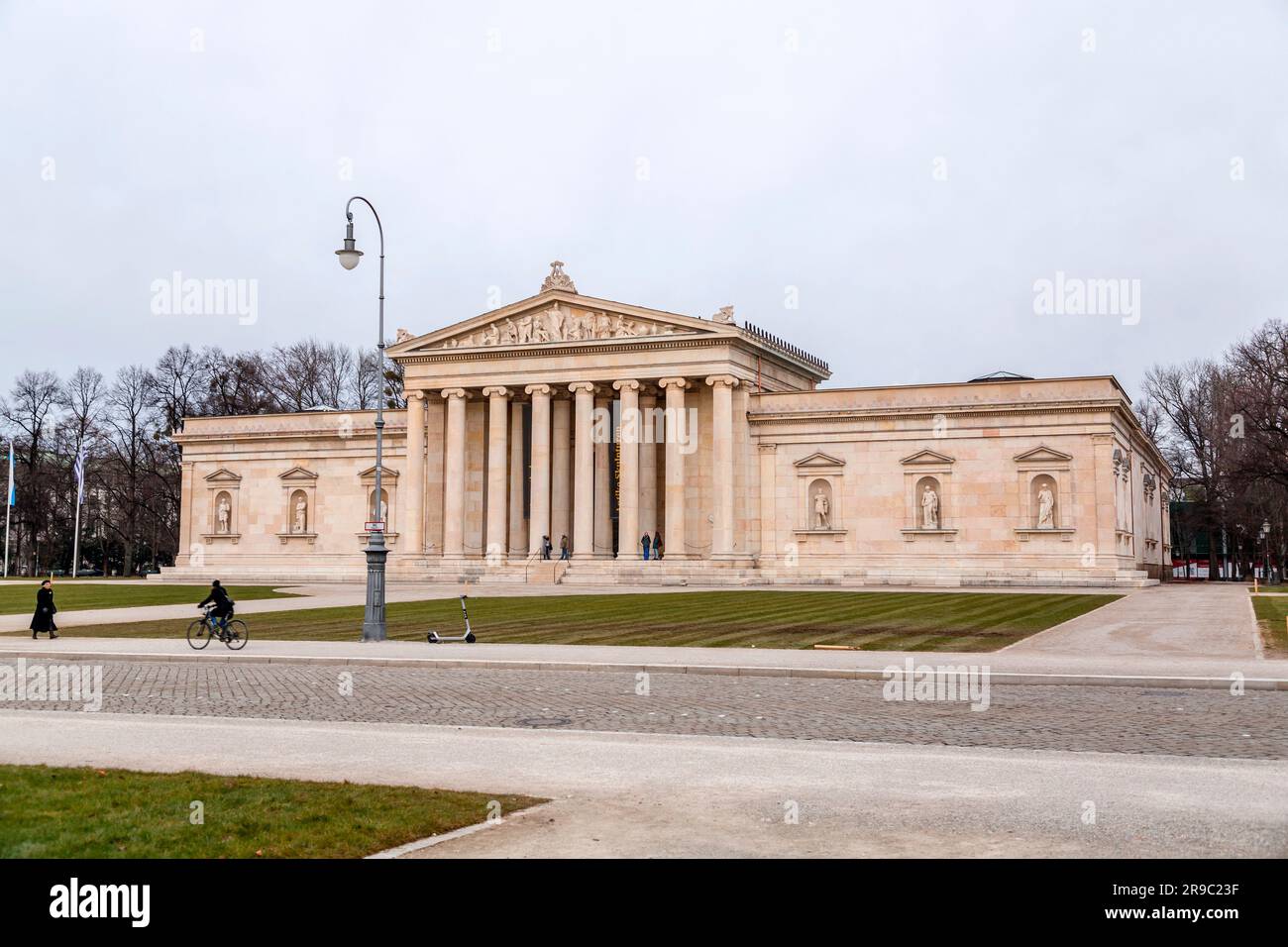 Munich, Germany - DEC 23, 2021: Königsplatz square, built in the style ...