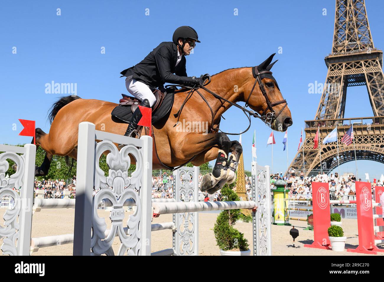 Paris, France. 25th June, 2023. Guillaume Canet and James Bond du Bec ...