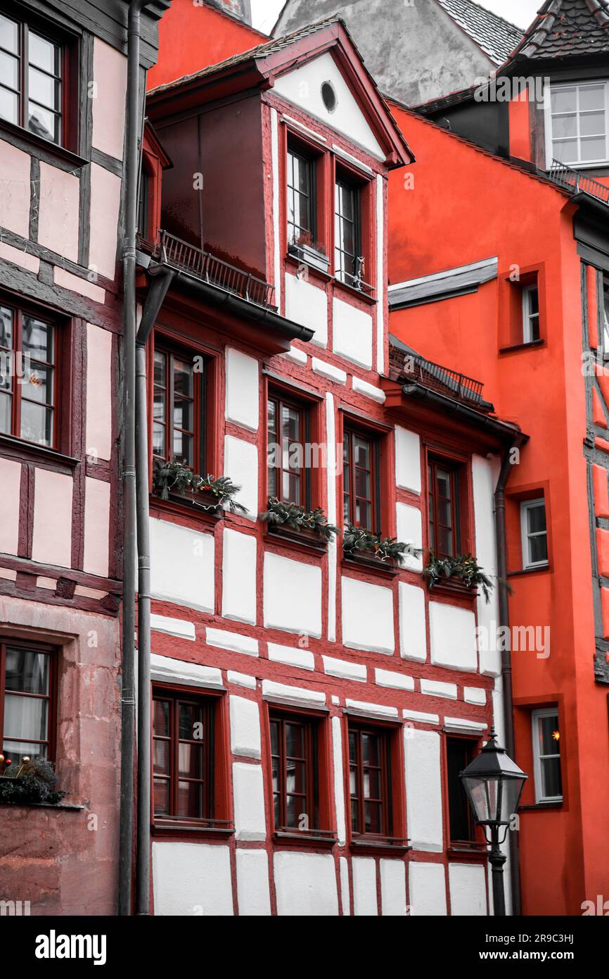 Generic architecture and street view from Bergstrasse, Nuremberg ...